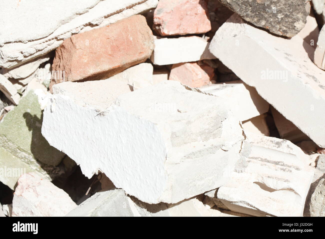 contruction bricks and rubble on a Construction Site Stock Photo - Alamy