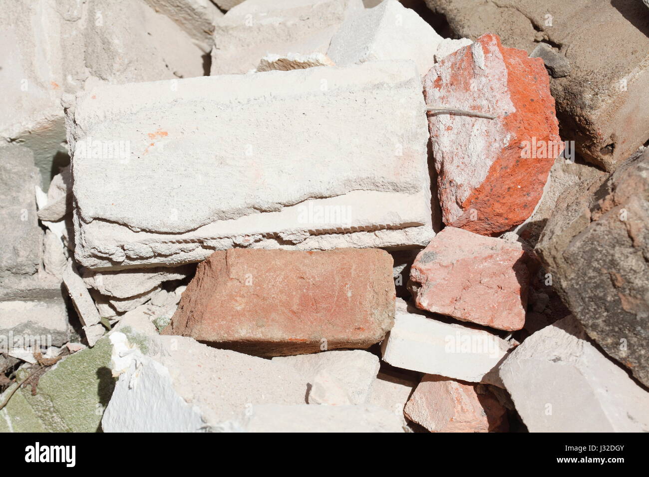 contruction bricks and rubble on a Construction Site Stock Photo - Alamy