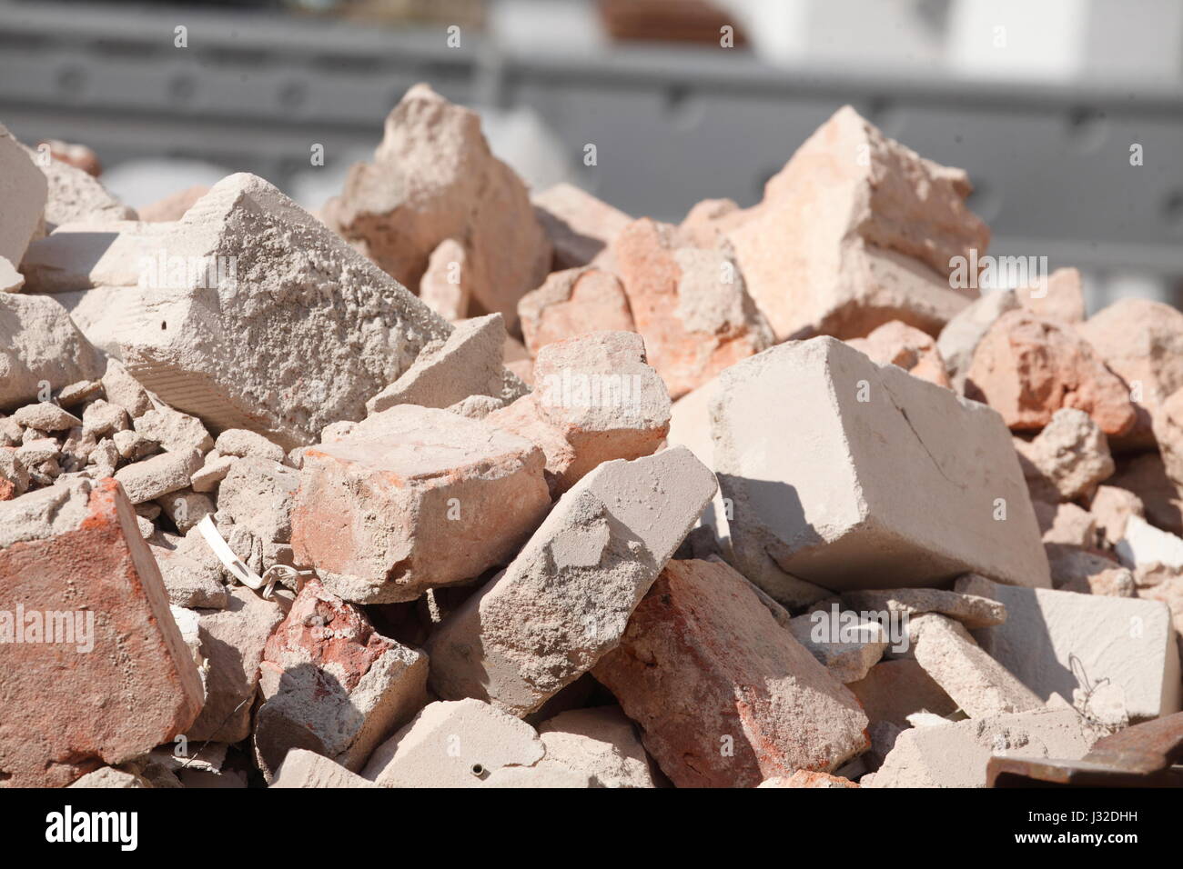 contruction bricks and rubble on a Construction Site Stock Photo - Alamy