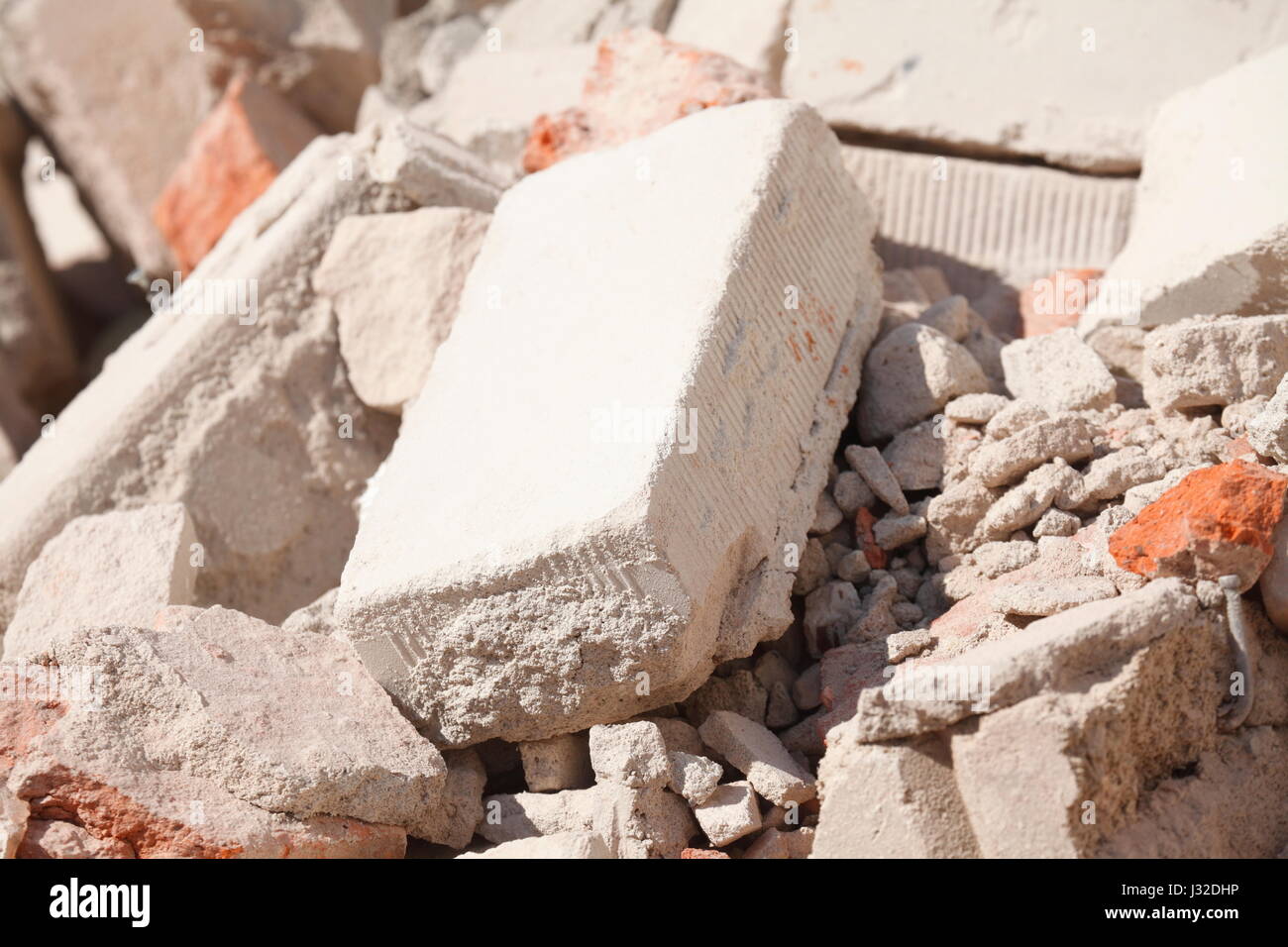 contruction bricks and rubble on a Construction Site Stock Photo - Alamy