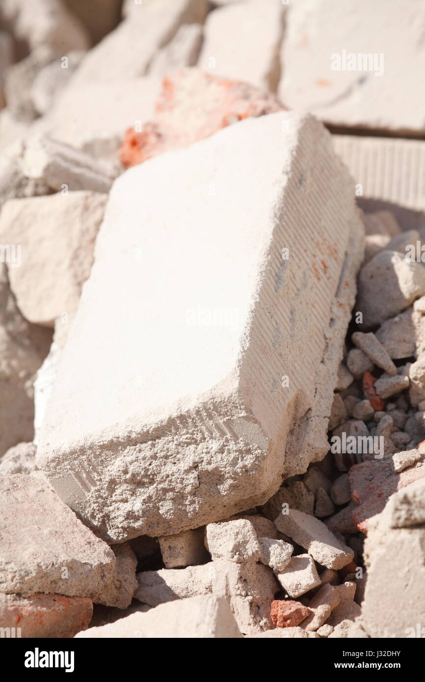 contruction bricks and rubble on a Construction Site Stock Photo - Alamy
