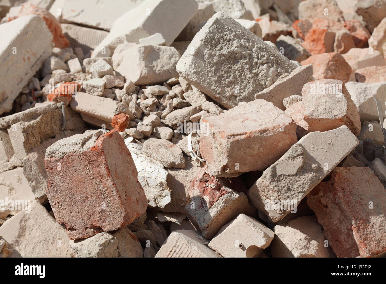 contruction bricks and rubble on a Construction Site Stock Photo - Alamy