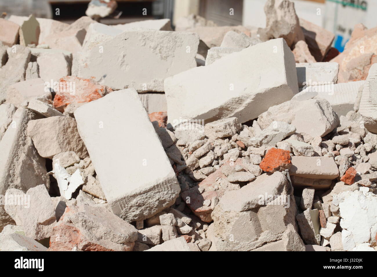 contruction bricks and rubble on a Construction Site Stock Photo - Alamy