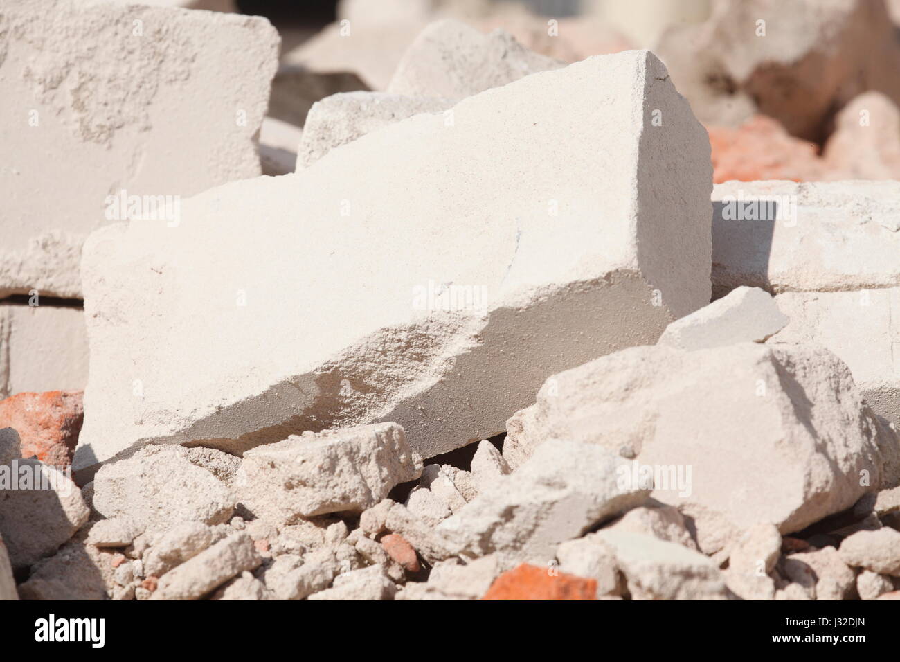 contruction bricks and rubble on a Construction Site Stock Photo - Alamy