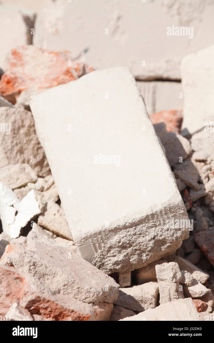 contruction bricks and rubble on a Construction Site Stock Photo - Alamy