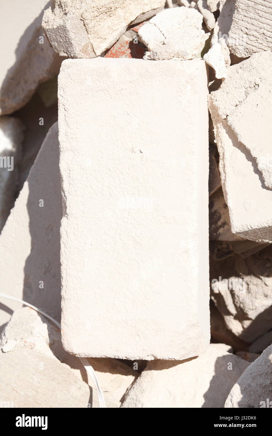 contruction bricks and rubble on a Construction Site Stock Photo - Alamy