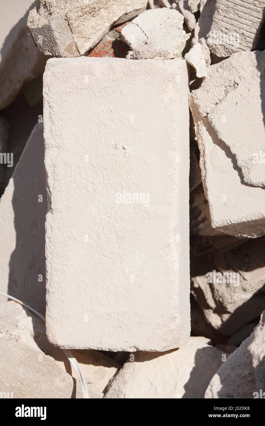 contruction bricks and rubble on a Construction Site Stock Photo - Alamy