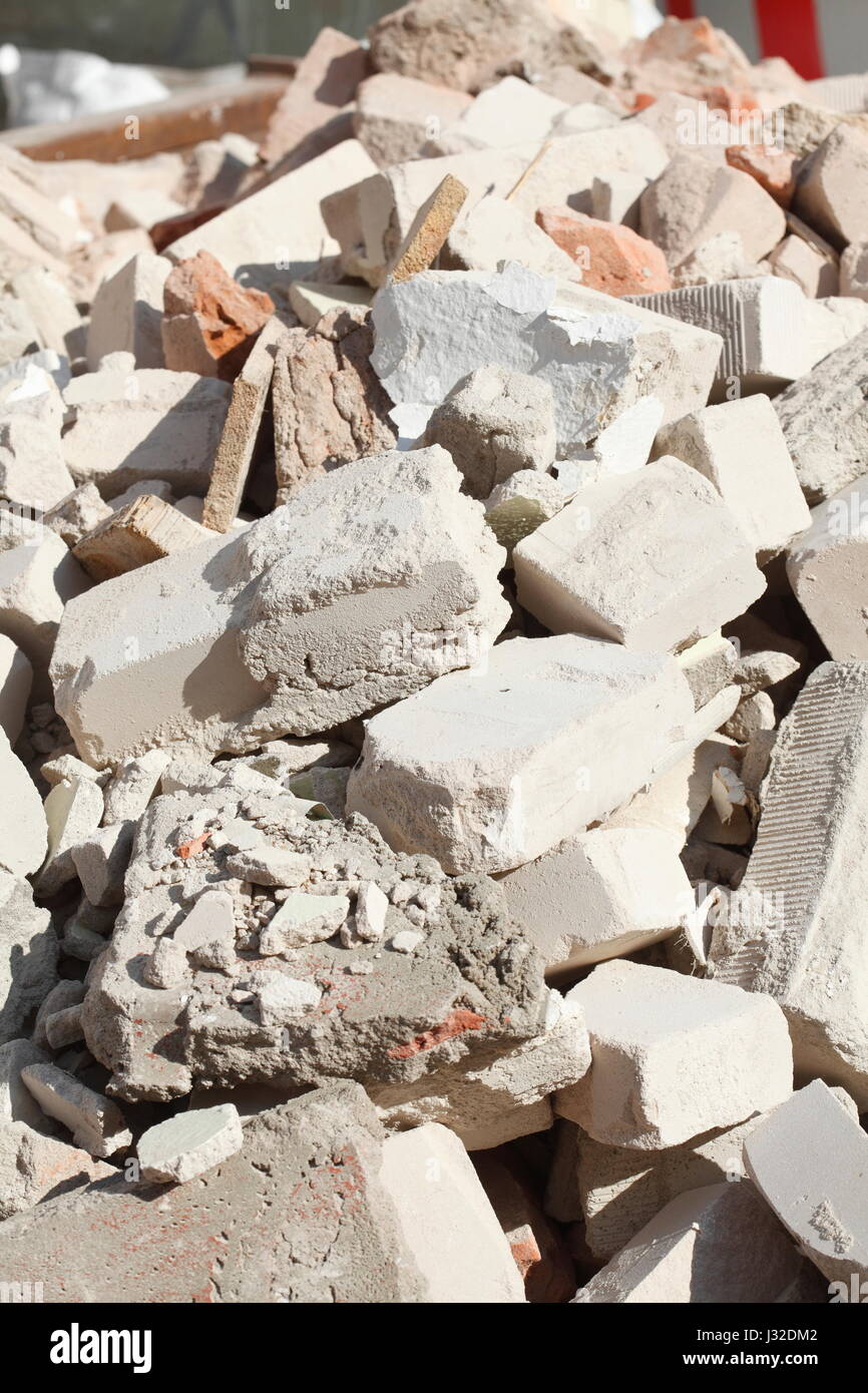 contruction bricks and rubble on a Construction Site Stock Photo - Alamy