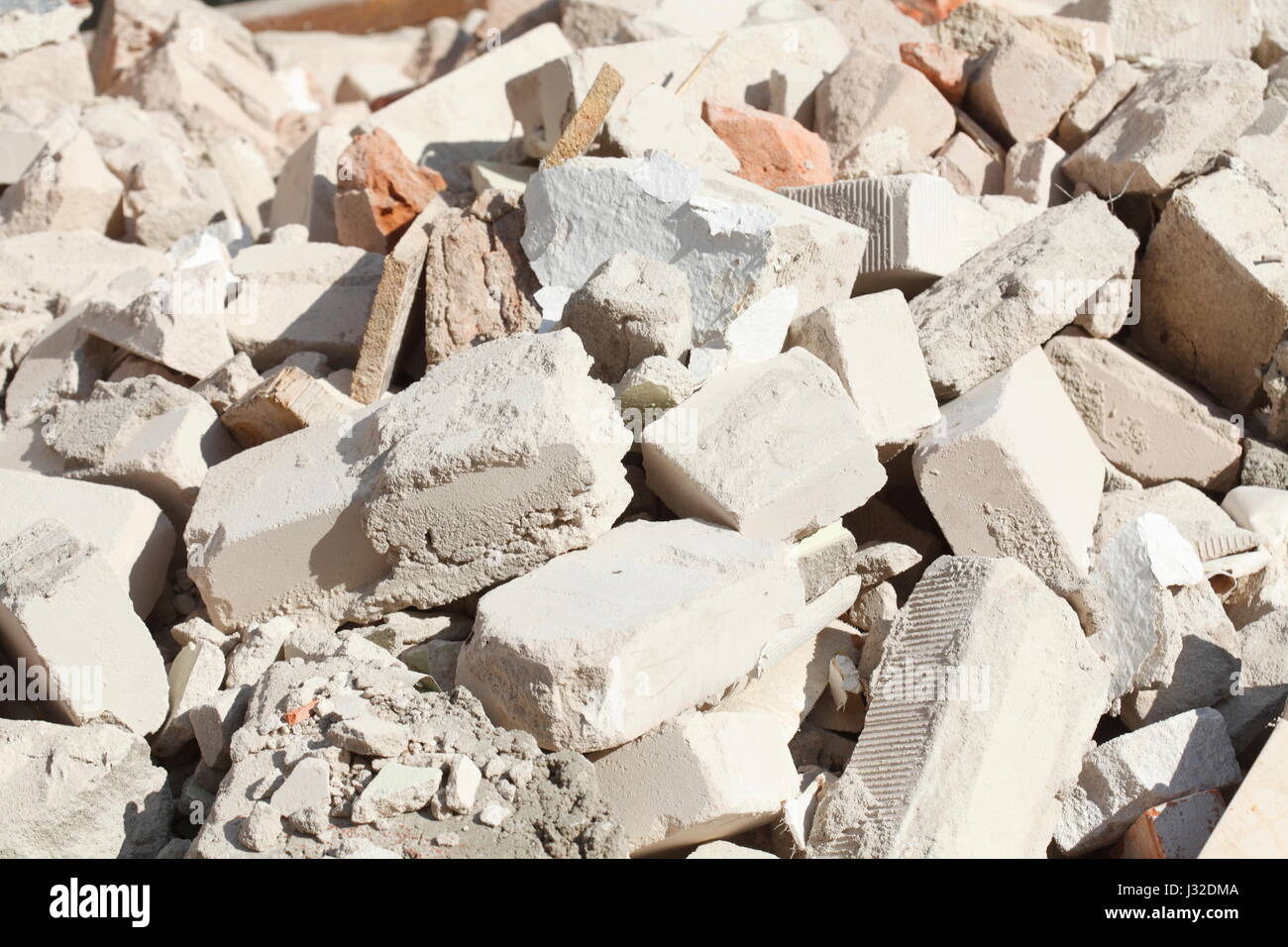 contruction bricks and rubble on a Construction Site Stock Photo - Alamy