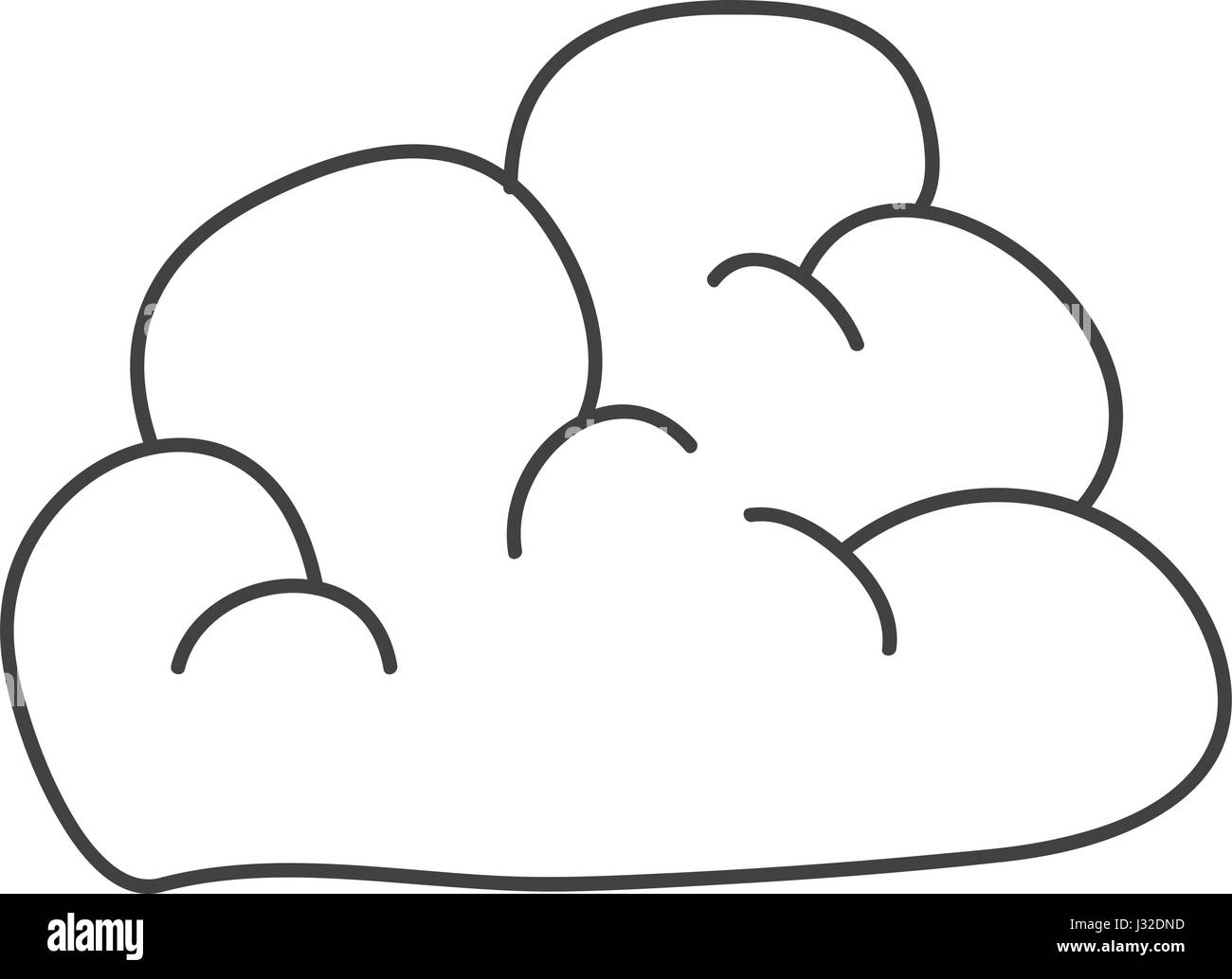 monochrome contour of cloud icon Stock Vector Image & Art - Alamy