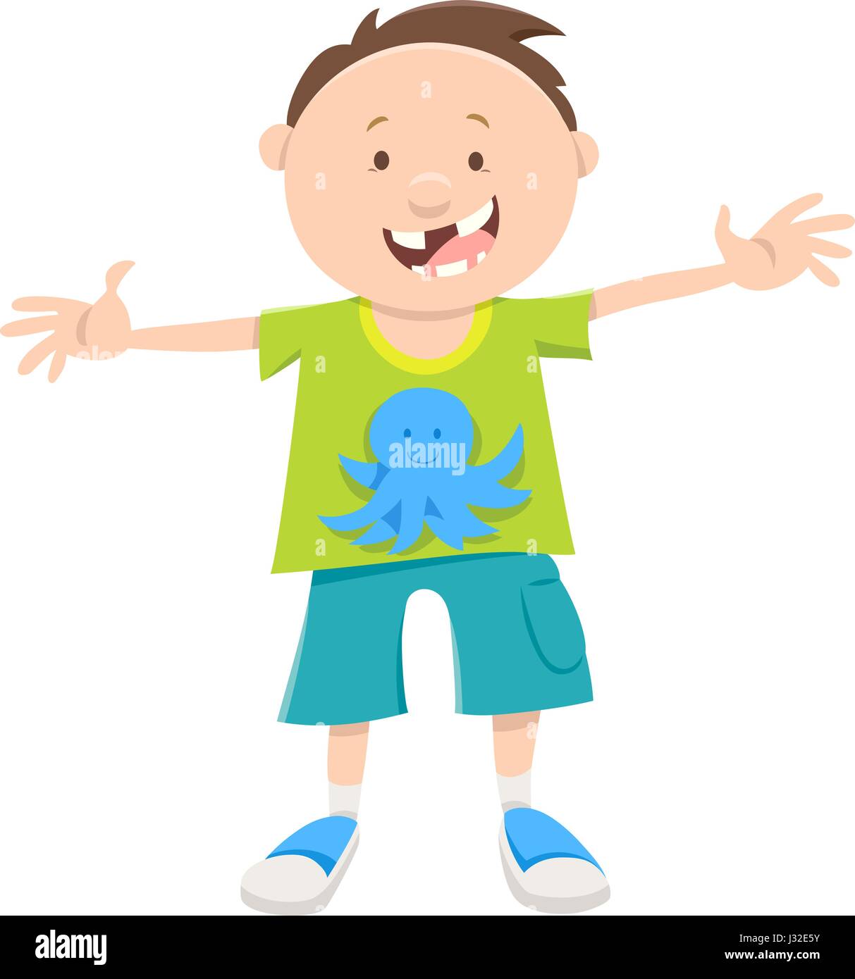 Kid gap tooth Stock Vector Images - Alamy