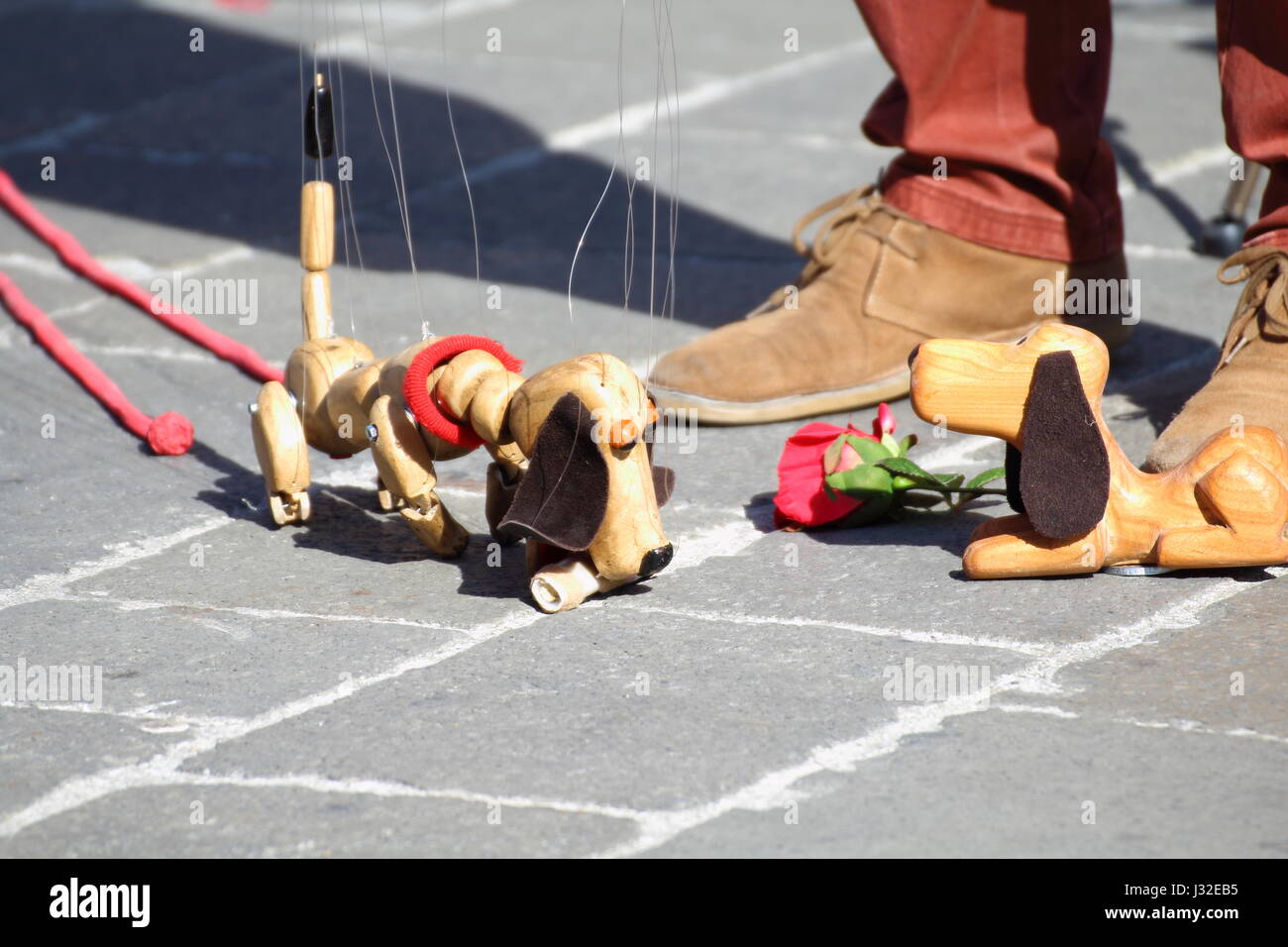 Old wooden puppets hi-res stock photography and images - Alamy