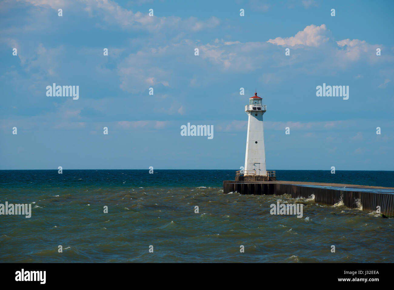 Sodus Outer Lighthouse on Lake Ontario Stock Photo - Alamy