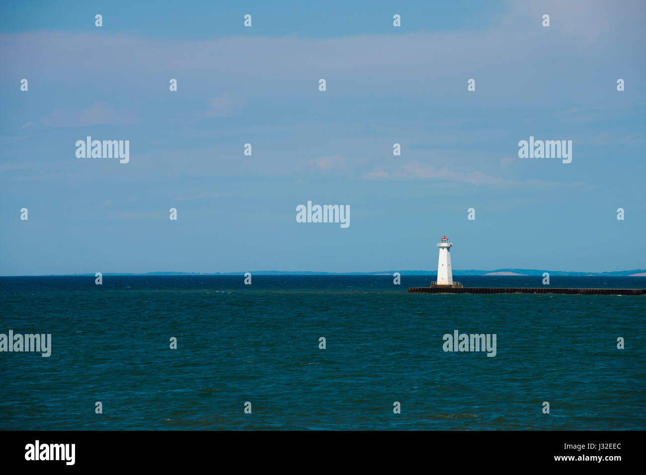 Sodus Outer Lighthouse on Lake Ontario Stock Photo - Alamy