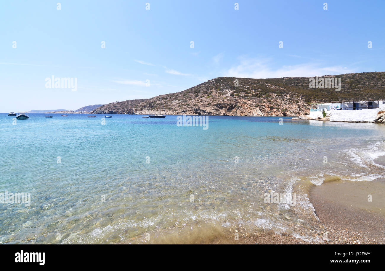 Vathi beach Sifnos Greece Stock Photo - Alamy