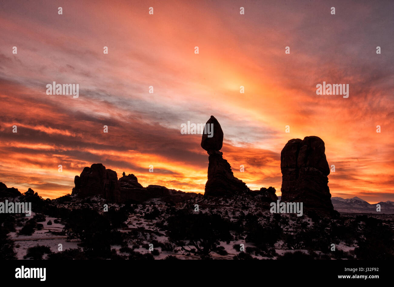 Arches National Park; Utah; Balanced Rock; Sunrise Stock Photo - Alamy