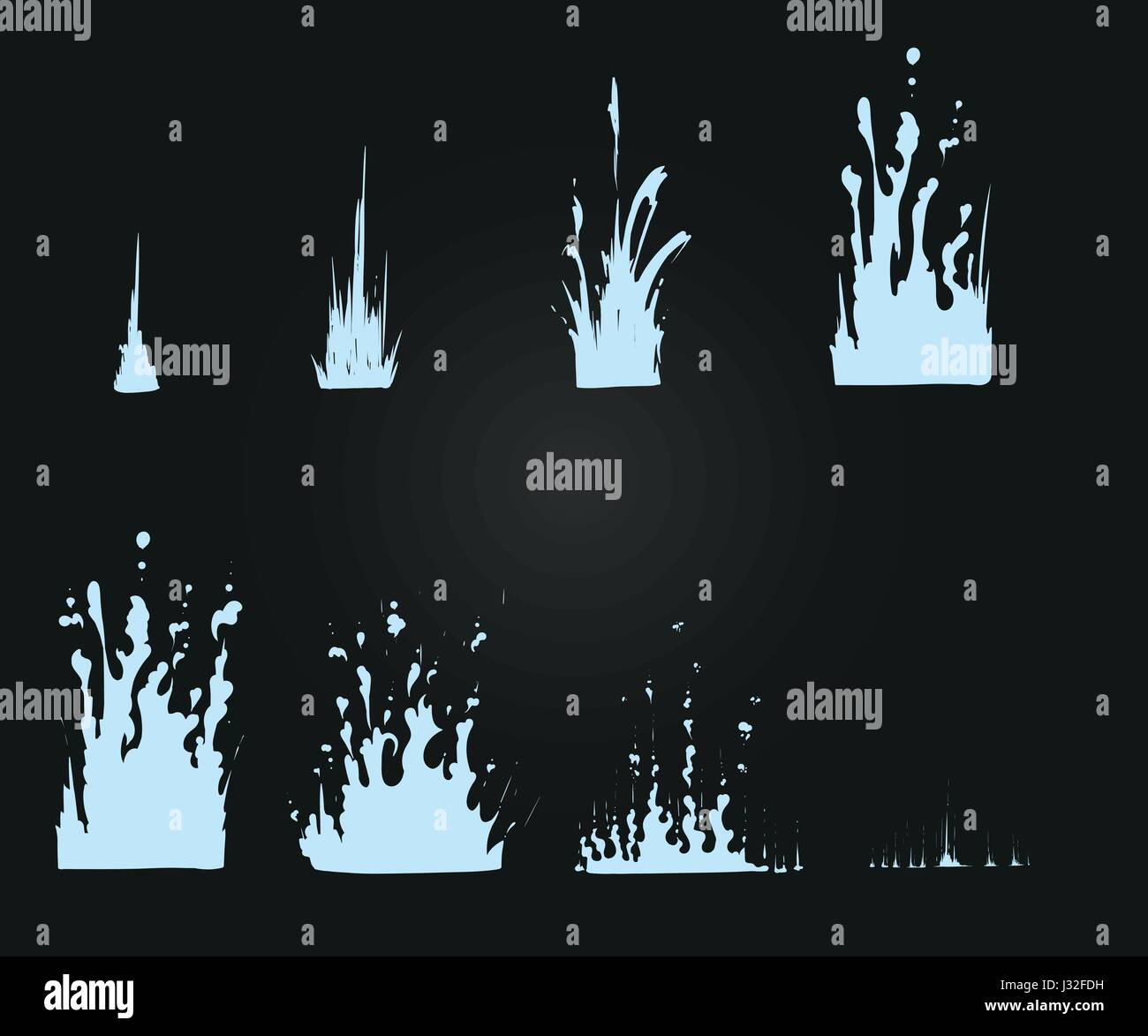 Vector effect. Effect for game. Explode effect animation. Cartoon ...