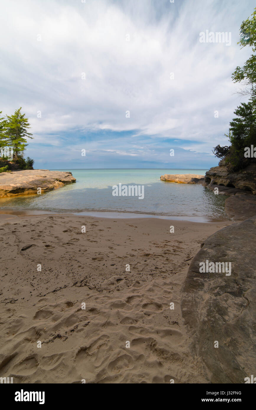 Image from the area known as "The Cove," Pictured Rocks National ...