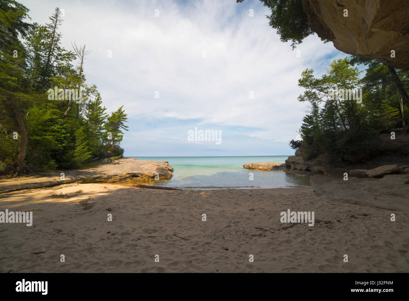 Image from the area known as "The Cove," Pictured Rocks National ...