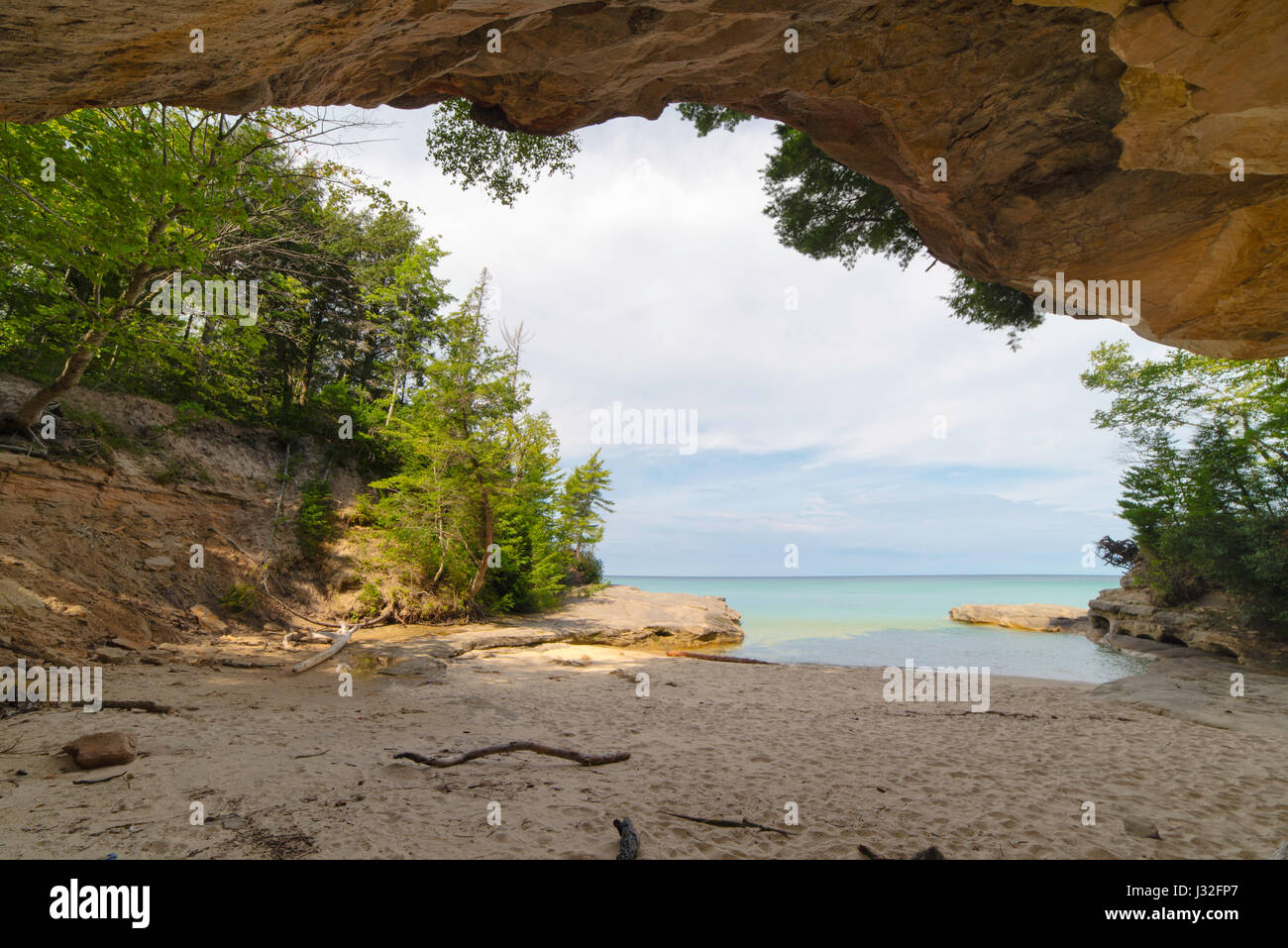Image from the area known as "The Cove," Pictured Rocks National ...