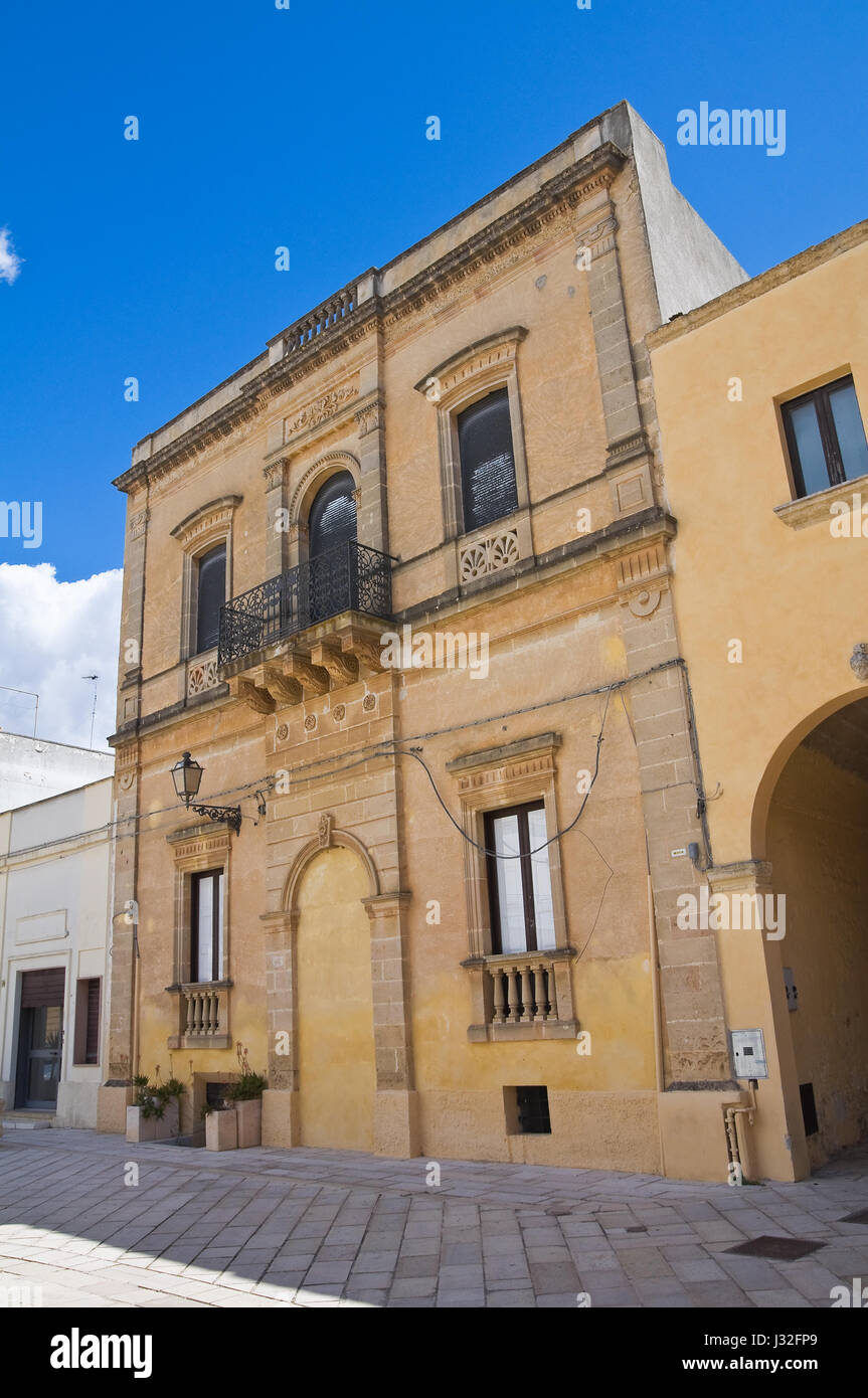 Historical palace. Presicce. Puglia. Italy Stock Photo - Alamy