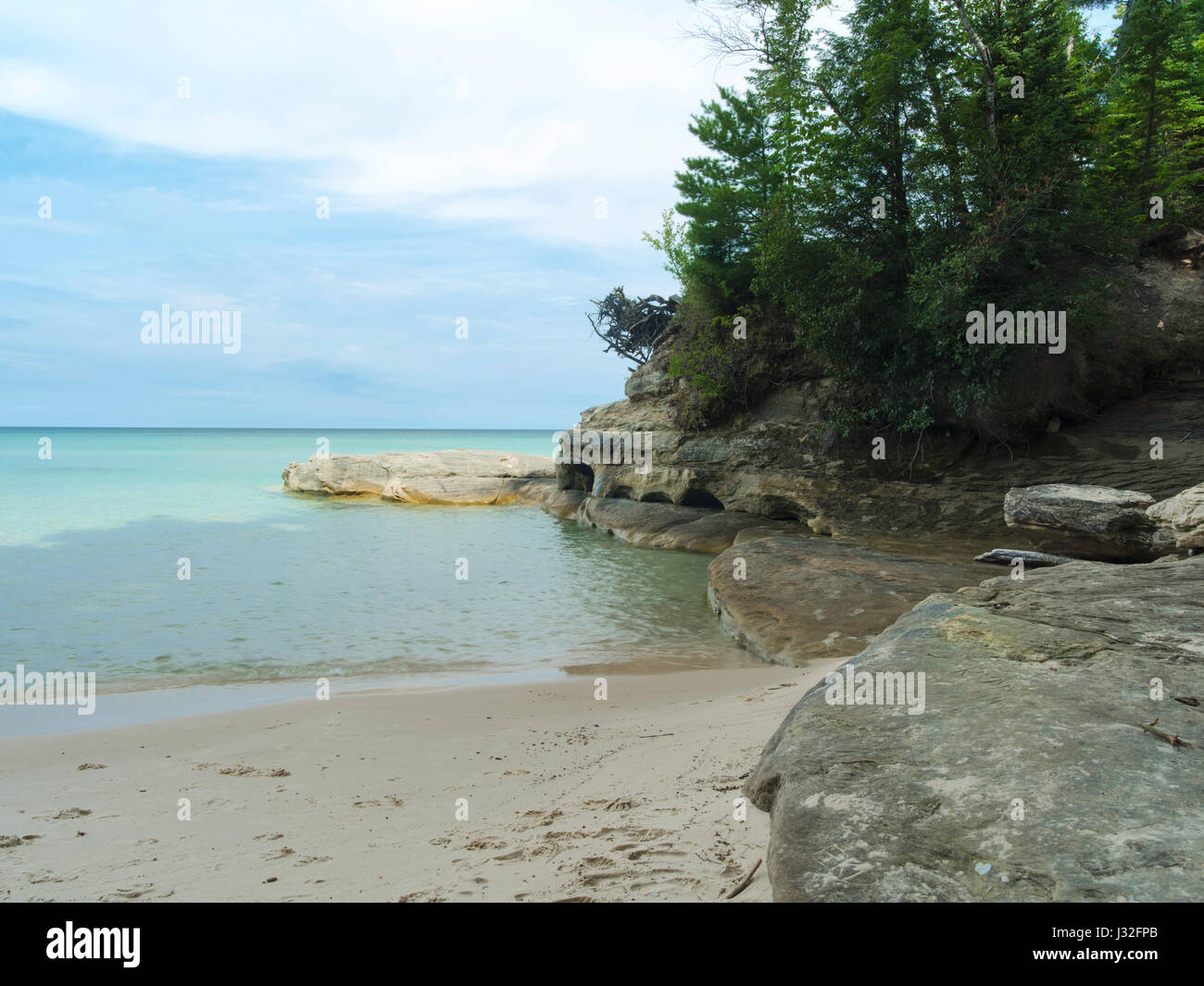 Image from the area known as "The Cove," Pictured Rocks National ...