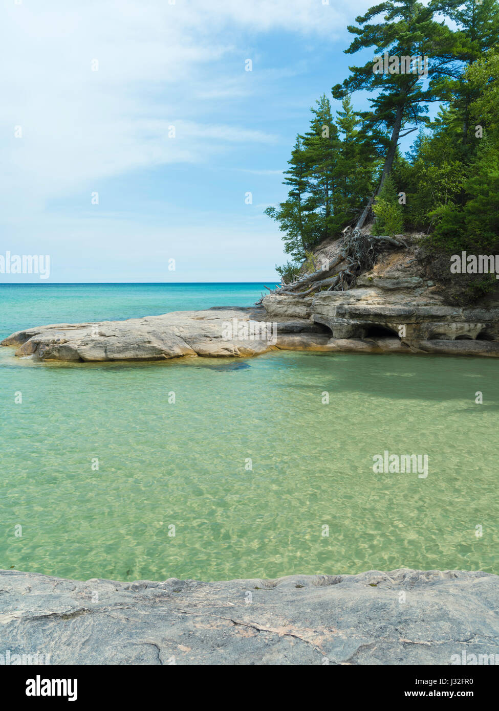 Image from the area known as "The Cove," Pictured Rocks National ...