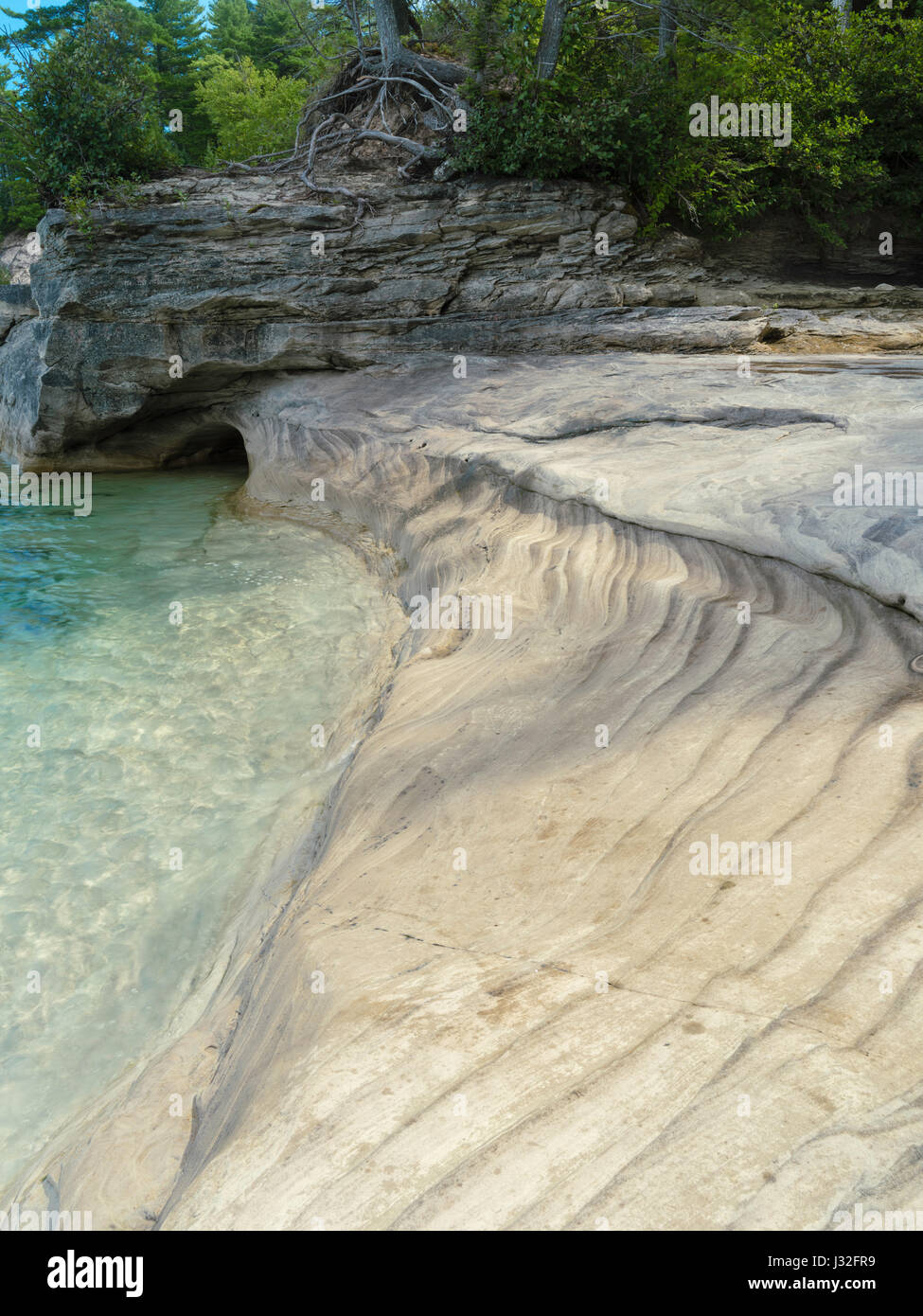Image from the area known as "The Cove," Pictured Rocks National ...