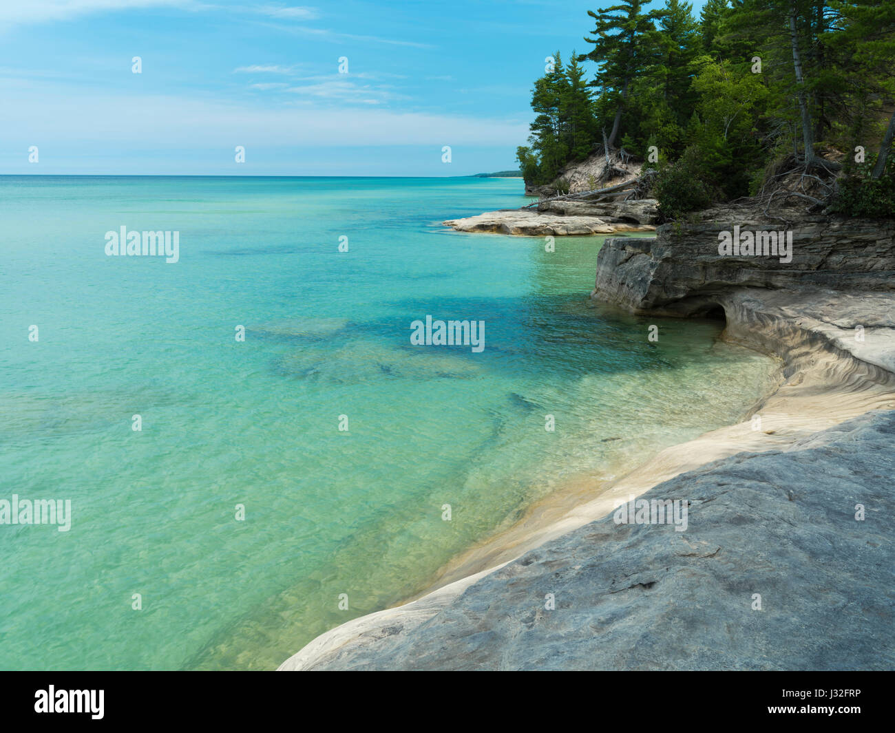 Image from the area known as "The Cove," Pictured Rocks National ...
