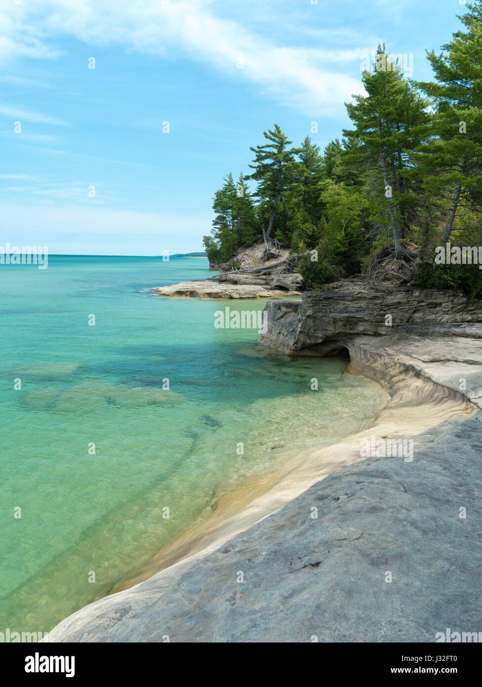 Image from the area known as "The Cove," Pictured Rocks National ...