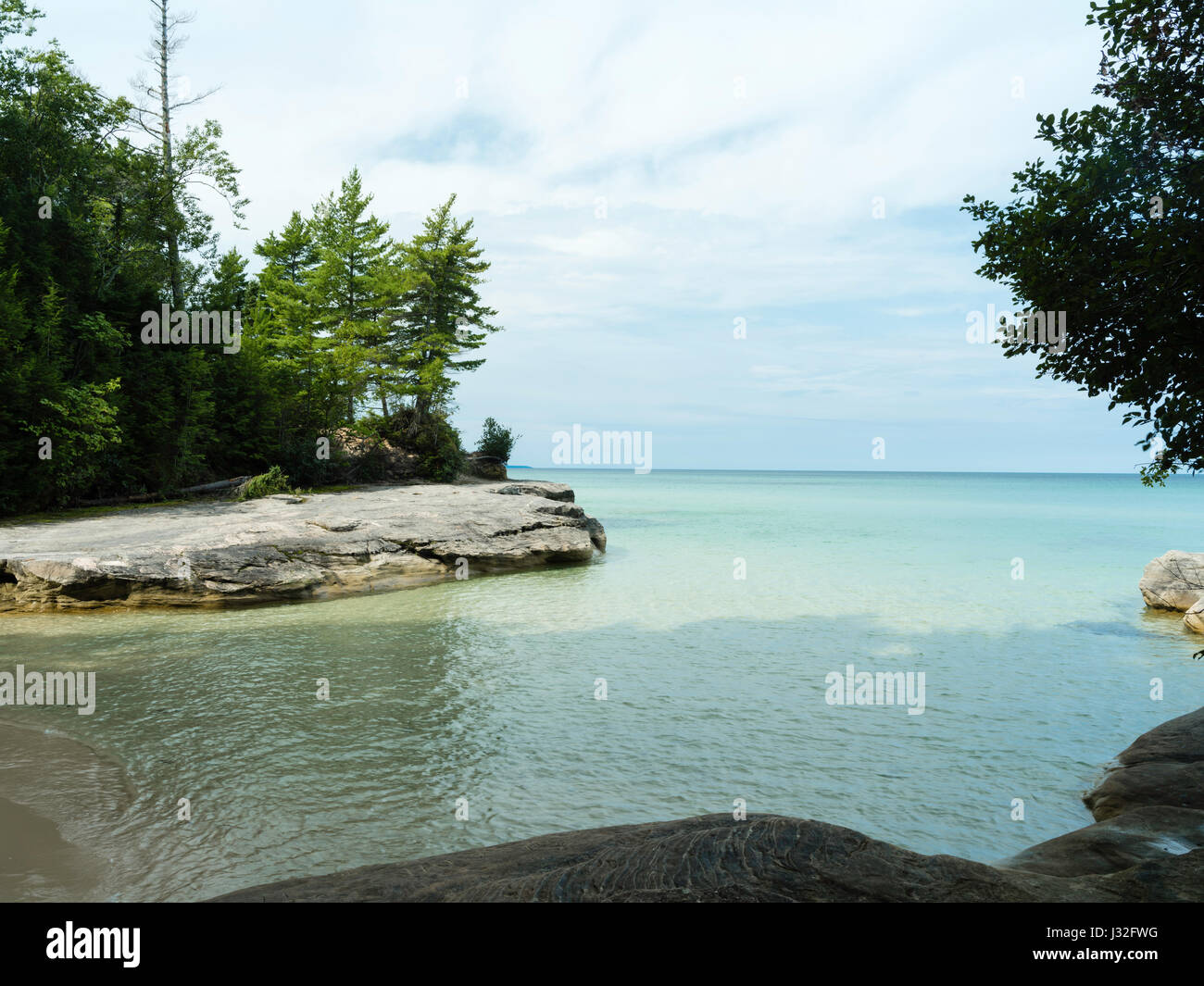 Image from the area known as "The Cove," Pictured Rocks National ...
