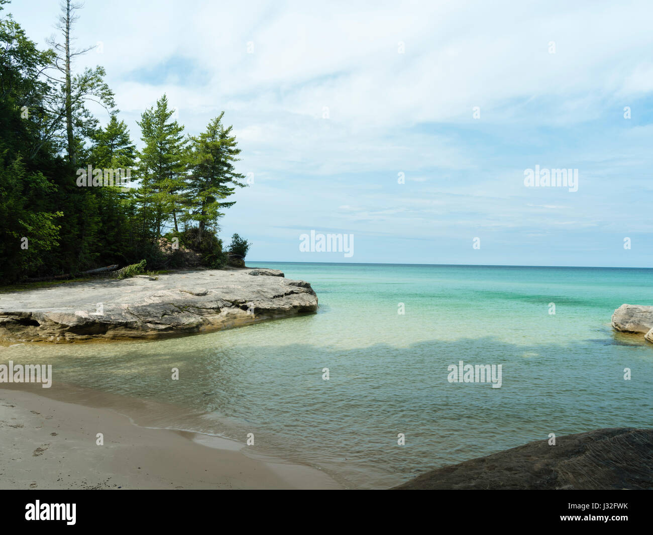 Image from the area known as "The Cove," Pictured Rocks National ...