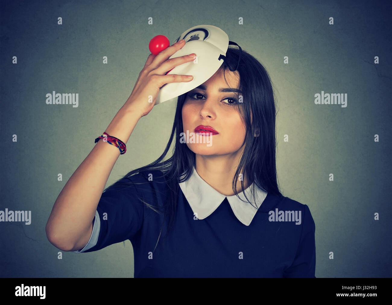 Girl pretending to be sad hi-res stock photography and images - Alamy