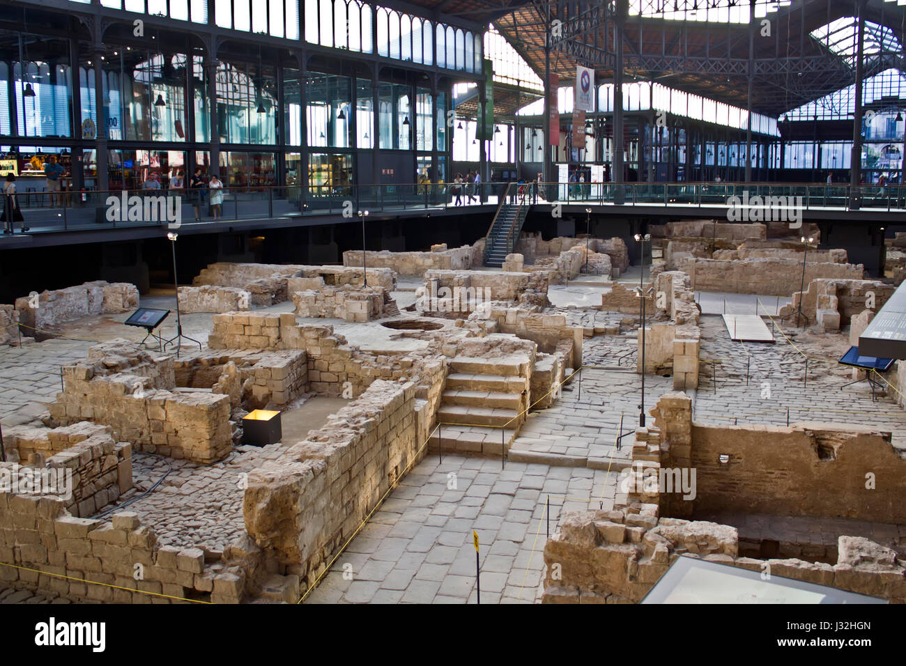 Roman ruins in Born Centre Cultural Stock Photo - Alamy