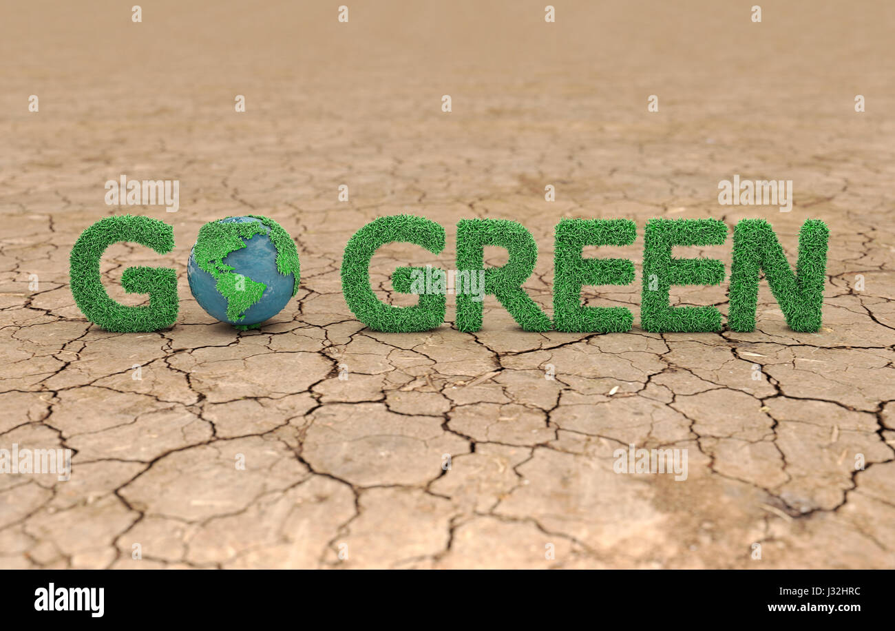Go Green concept - 3D Rendered Image Stock Photo - Alamy