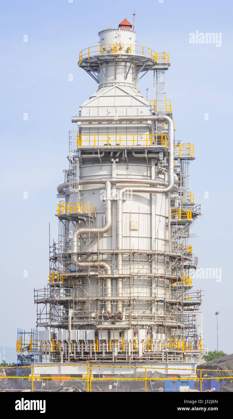 Assembly module work in yard for chemical industrial plant Stock Photo ...