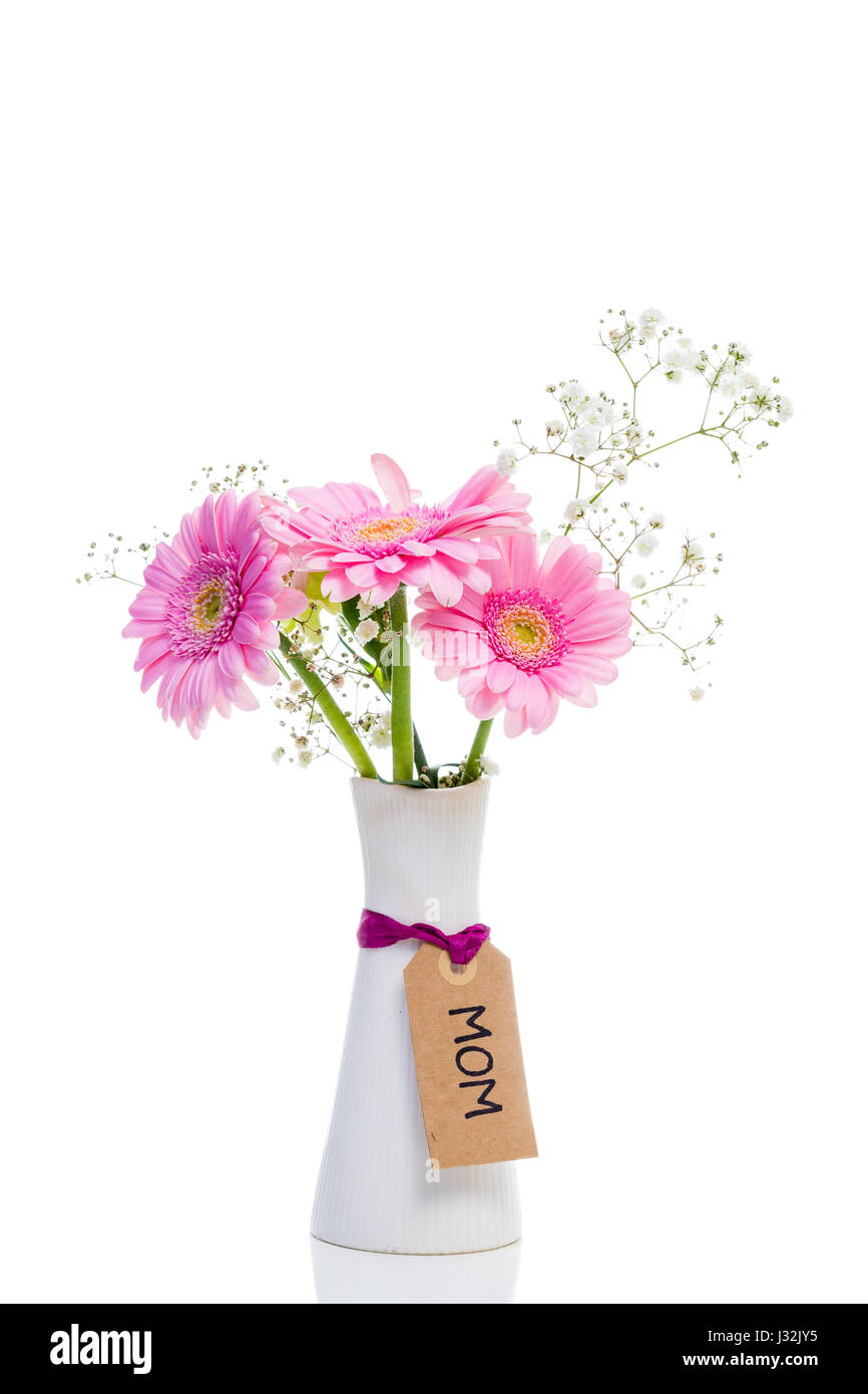 bunch of flowers for mom on mothers day isolated on white background ...