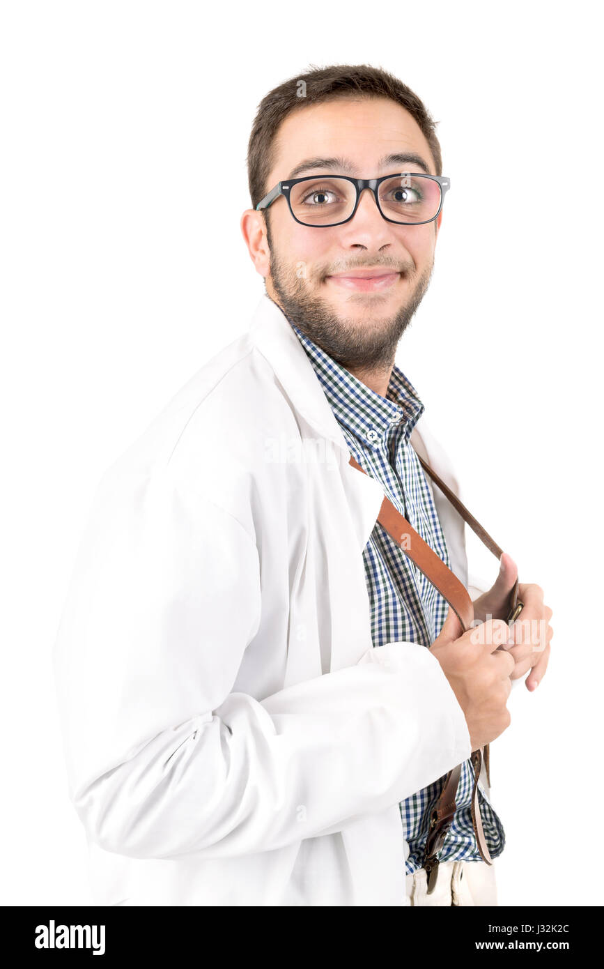 Happy male doctor laughing portrait hi-res stock photography and images ...