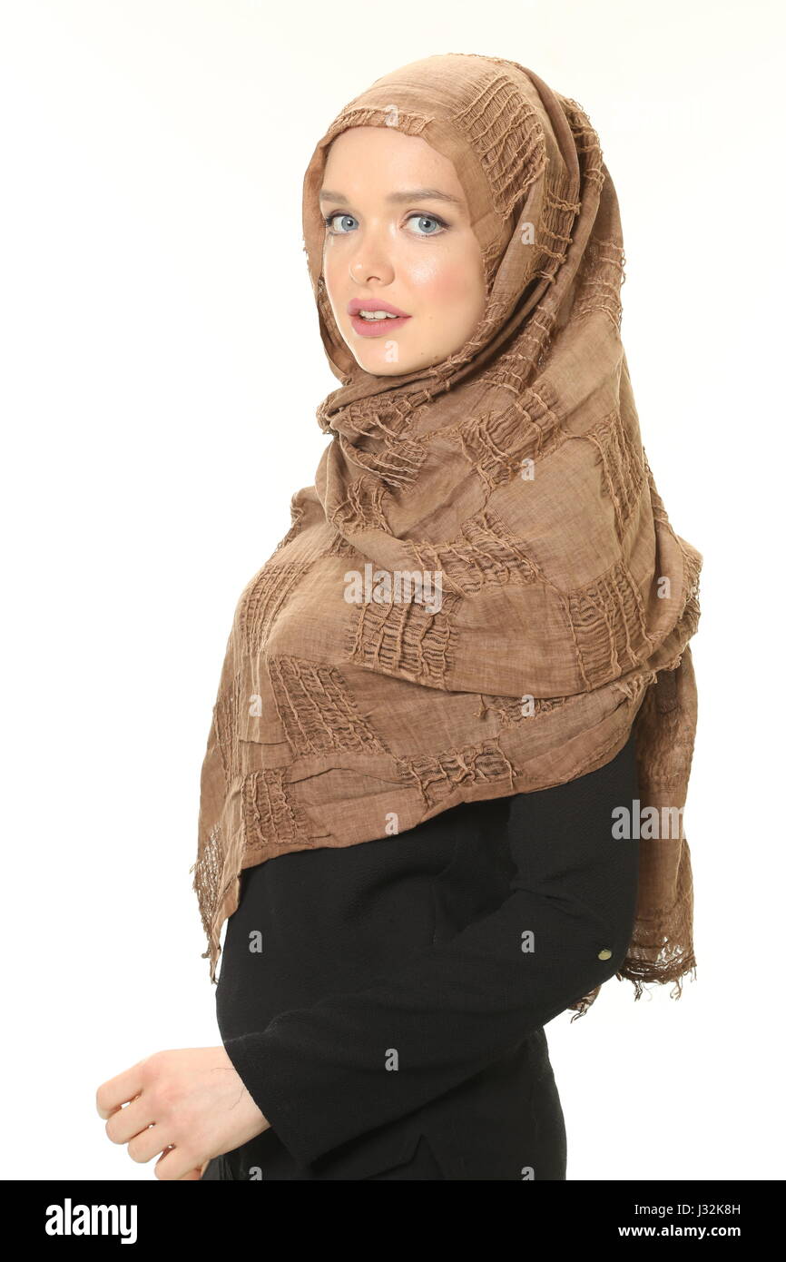 young muslim woman with scarf Stock Photo - Alamy