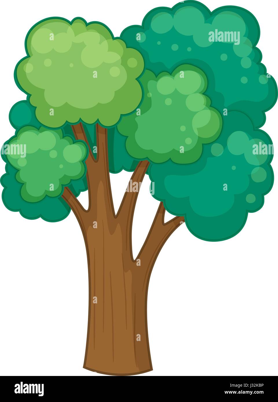 Tree with many branches illustration Stock Vector Image & Art - Alamy