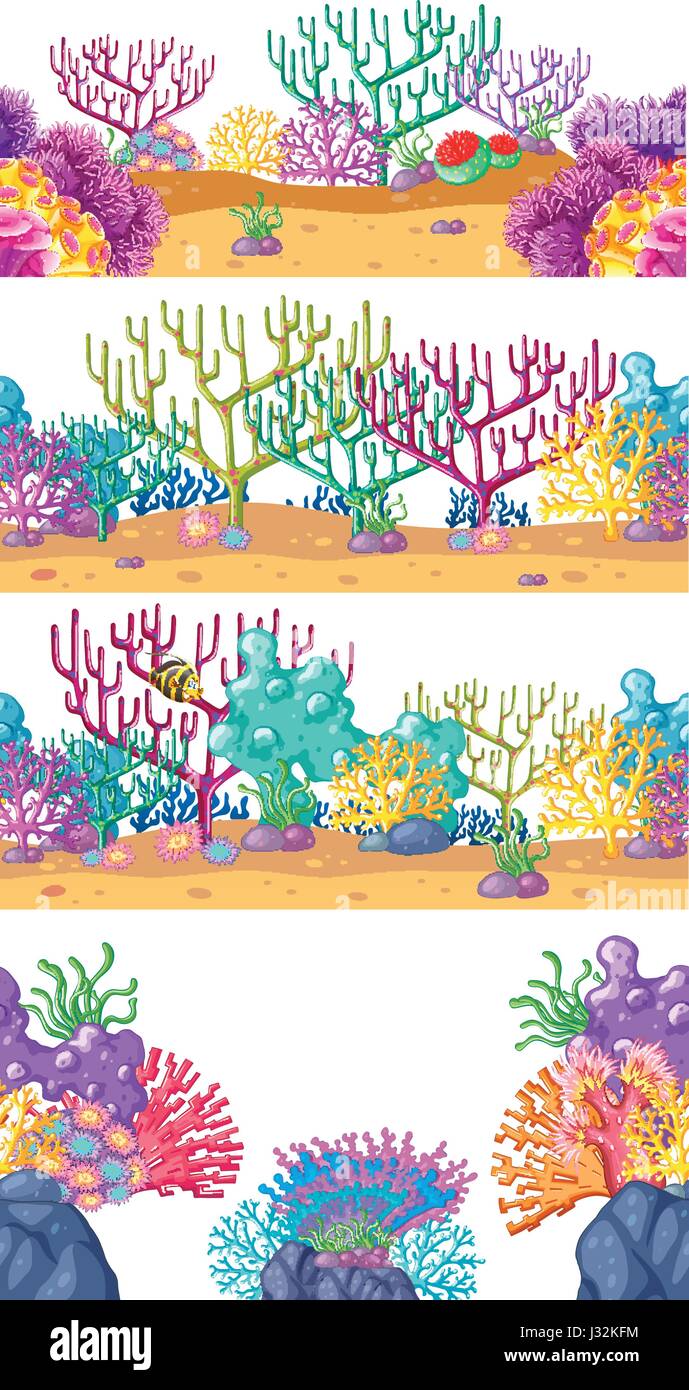 Coral reef underwater Stock Vector Images - Alamy