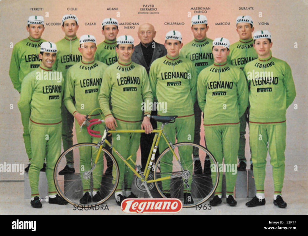 A historical reference to the Legnano Cycling Team in 1963, a well ...