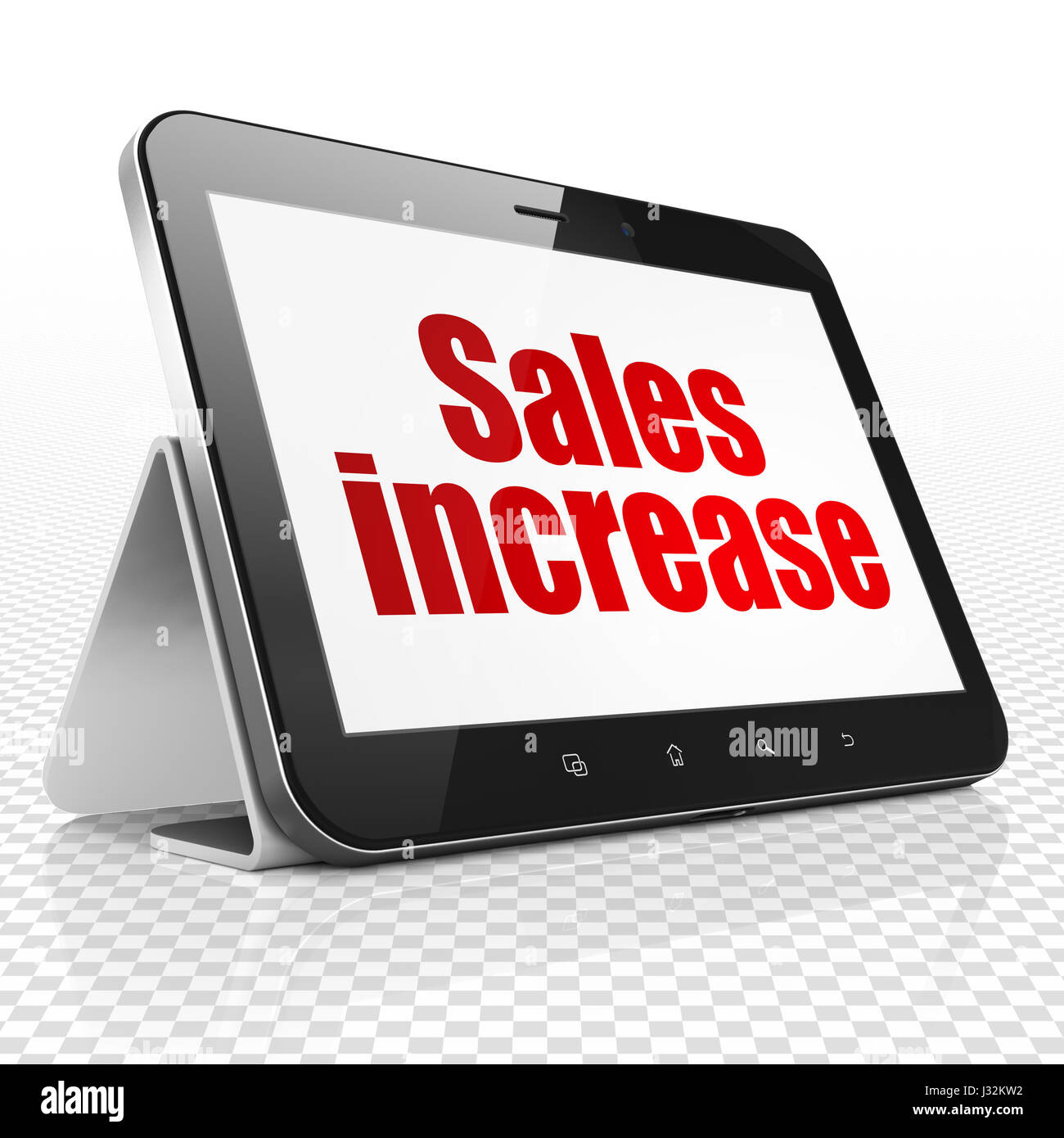 Advertising concept: Tablet Computer with Sales Increase on display ...