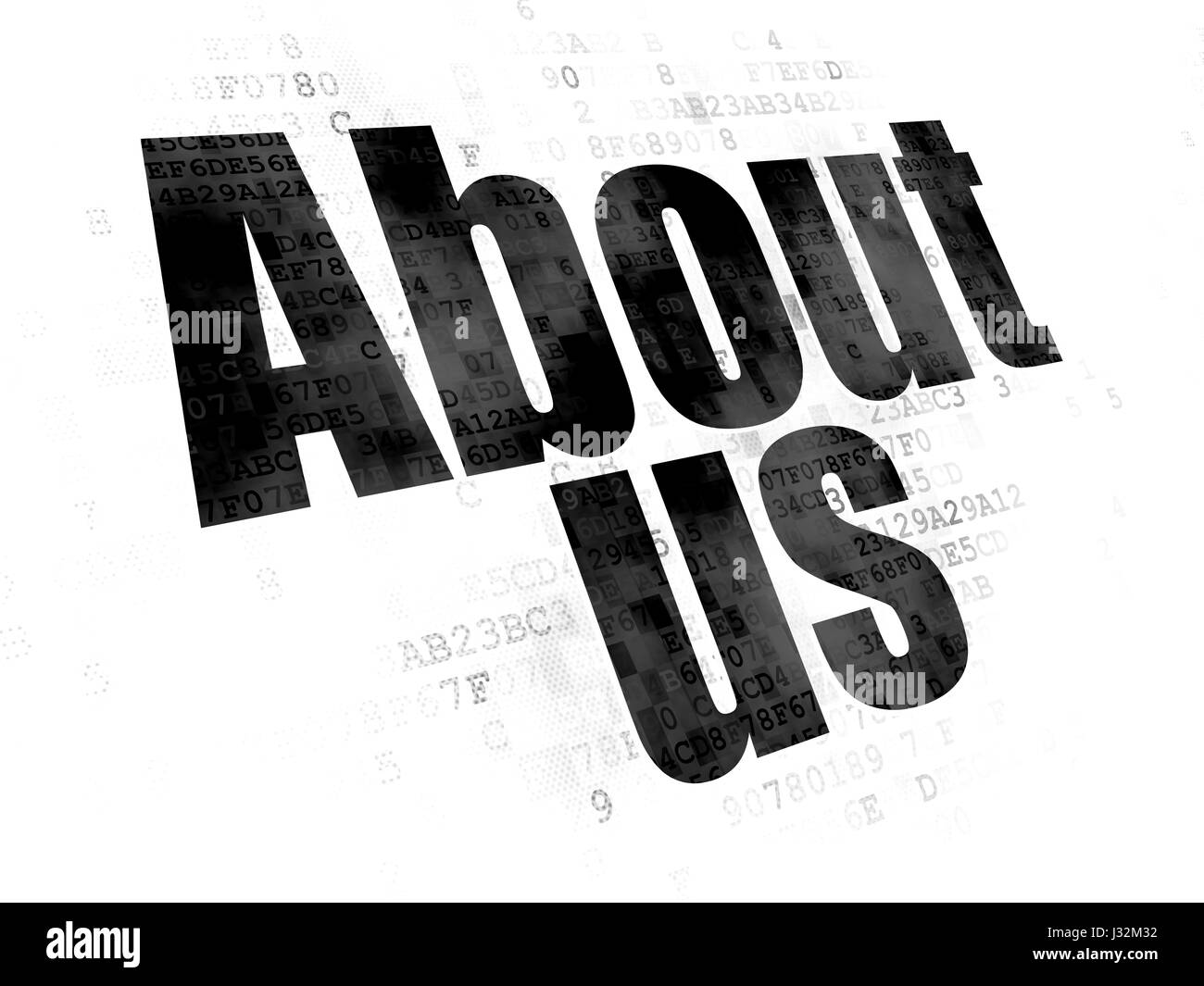 Advertising concept: About Us on Digital background Stock Photo - Alamy