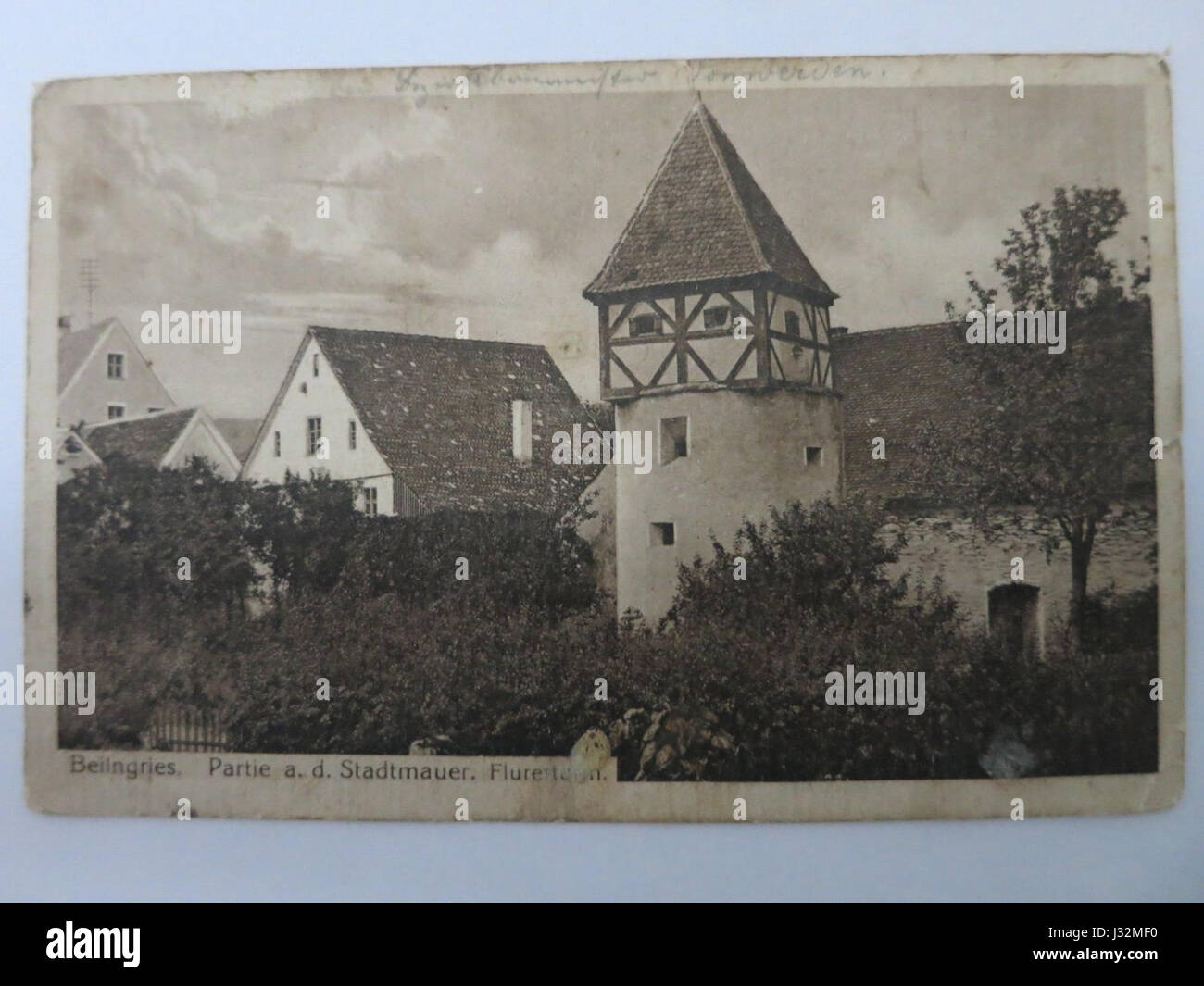 This photograph shows the Flurerturm, a tower in Beilngries, Germany ...