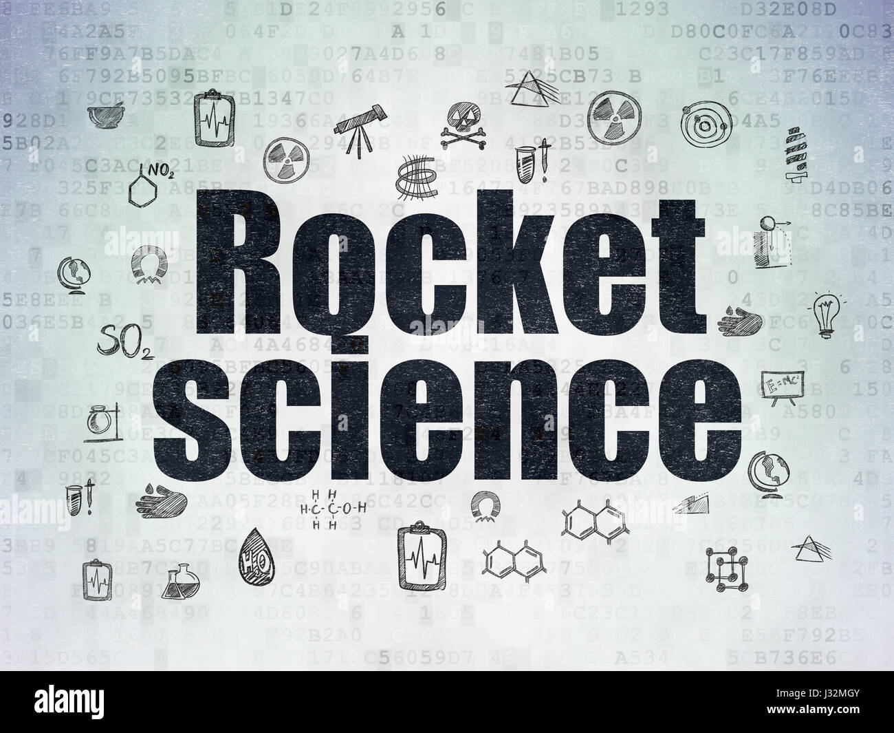 Science concept: Rocket Science on Digital Data Paper background Stock ...