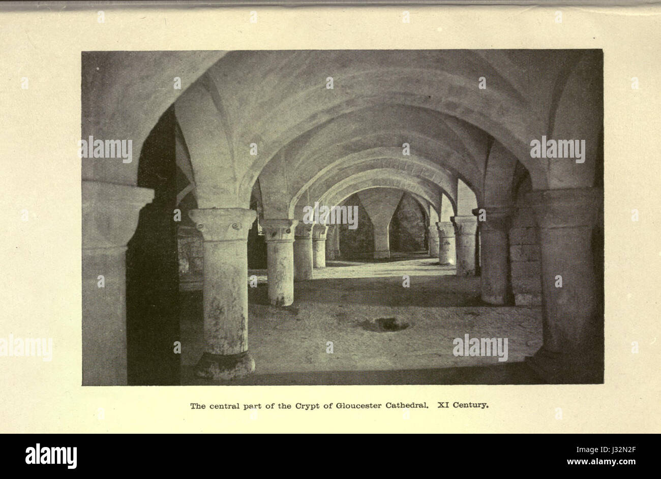 The central part of the crypt of Gloucester Cathedral is known for its ...