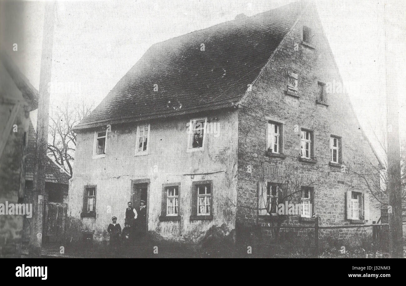 Photograph of Schulstrasse 9 in Bammental, Germany, taken in 1900. The ...
