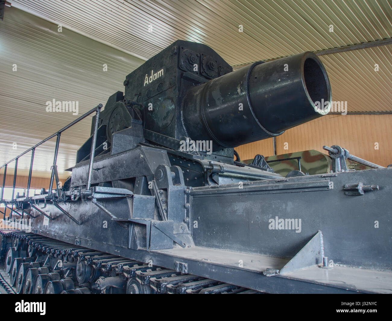 This photograph showcases Karl 'Adam' at the Kubinka Tank Museum. It ...