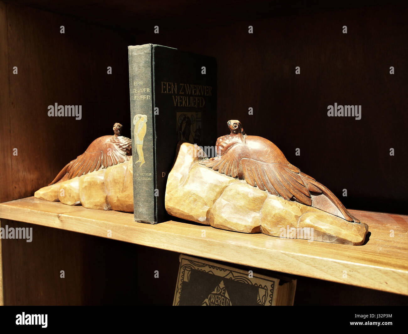 The image shows a display at Museum Het Schip in Amsterdam, which ...